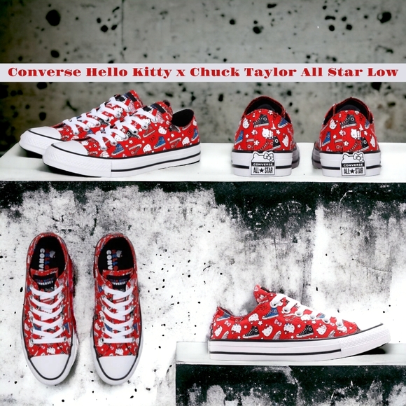 Converse | Shoes | Converse Hello Kitty X Chuck Taylor All Star Low Red | Poshmark